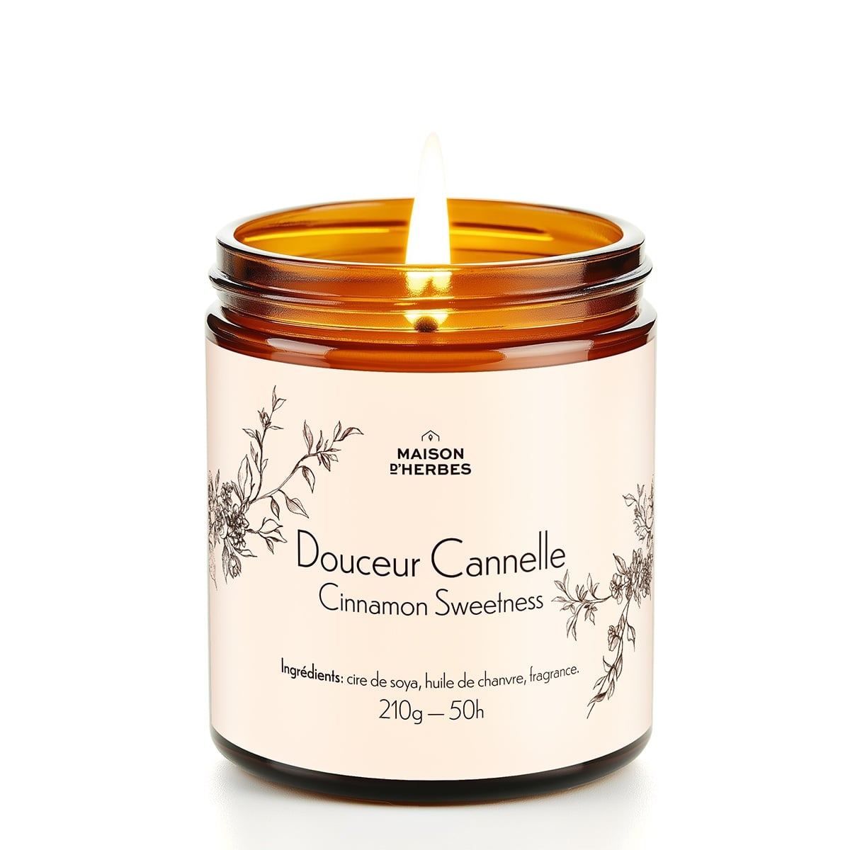 Chandelle Douceur Cannelle pour une Ambiance Gourmande – Maison d'Herbes